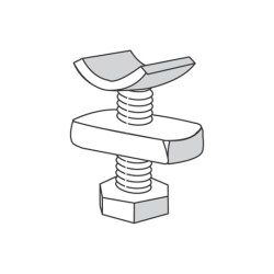 CHANNEL SEISMIC BOLT 1/2X1-1/2" GOLDGALV | Guillevin