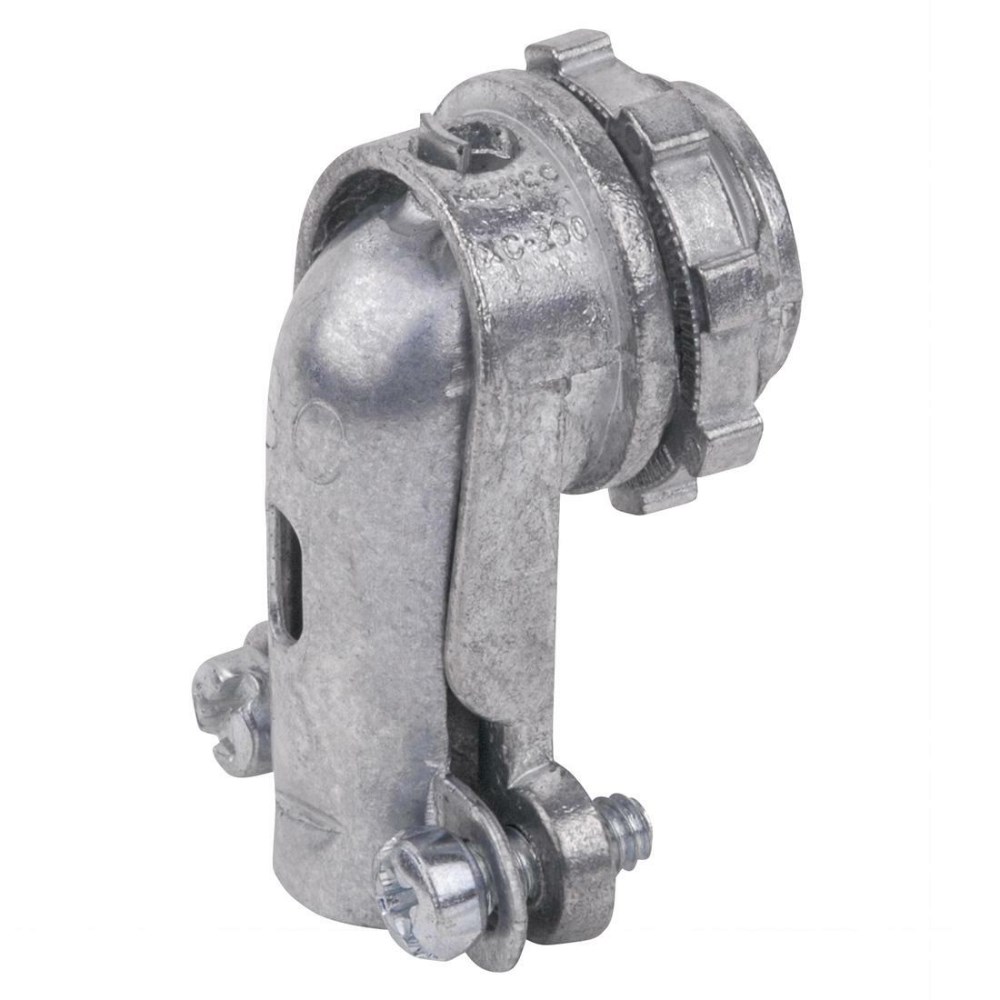 CONNECTOR BX/FLEX 3/4" 90D 2-SCREW ZINC | Guillevin
