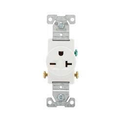 SINGLE RECEPTACLE 20A 2P 3W NEMA 6-20R 250V WHITE | Guillevin