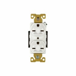 RECEPTACLE DUPLEX 15A 2P 250V WHITE | Guillevin