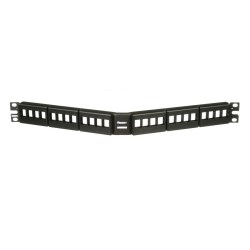 NETKEY PATCH PANEL 24-PORT 1RU BLACK | Guillevin