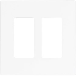 WALLPLATE DECO 2G STANDARD SCREWLESS WHITE | Guillevin