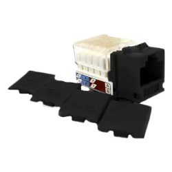 HIGH DENSITY CAT 6 RJ45 DATA KEYSTONE MODULE 110, BLACK | Guillevin