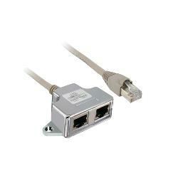 CABLE MODBUS 1 RJ45 MALE 2 RJ45 FEMALE CONNECTOR 0.3M | Guillevin