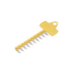 Cross-connector (relay), yellow, 17.5 A, can be cut to length, Number ...