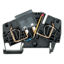 Fuse terminal, Tension-clamp connection, black, 6 mm², 30 A, 36 V ...